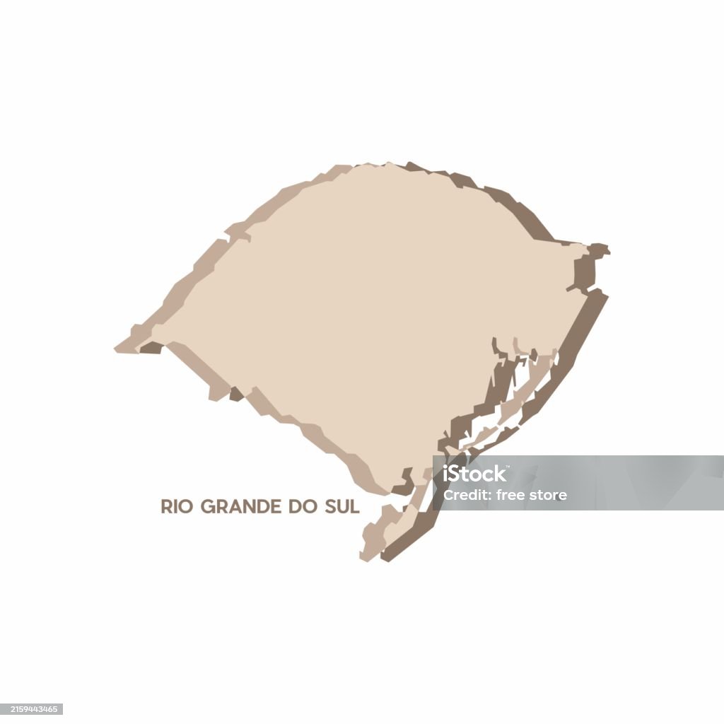 Rio Grande Do Sul Map World Map International Vector Template Brazil
