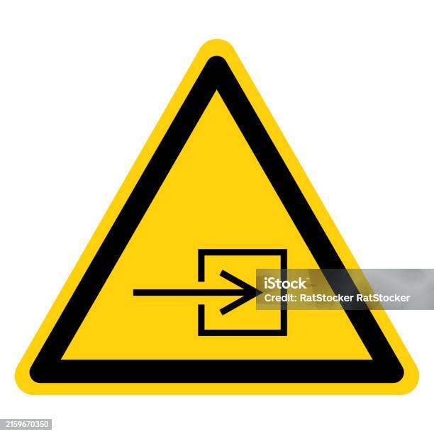 Warning Output Exit Nonelectrical Symbol Sign Vector Illustration Isolate On White Background