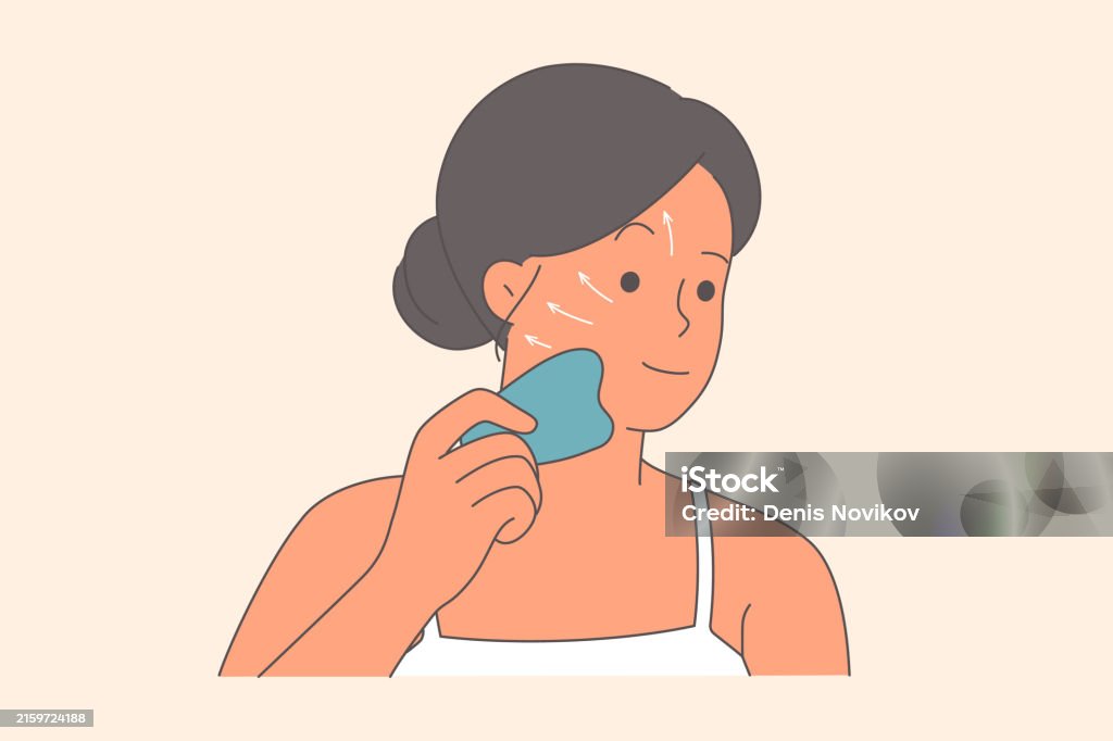 Woman Makes Facial Massage To Rejuvenate And Get Rid Of Wrinkles Using ... Woman Makes Facial Massage To Rejuvenate And Get Rid Of Wrinkles Using ...