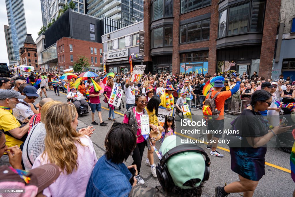 Crowds Of People At The 2024 Annual Pride Parade In Downtown Toronto Toronto Canada Jun 30 2024