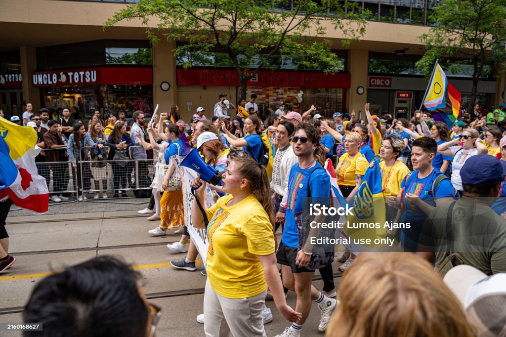 Crowds Of People At The 2024 Annual Pride Parade In Downtown Toronto Toronto Canada Jun 30 2024
