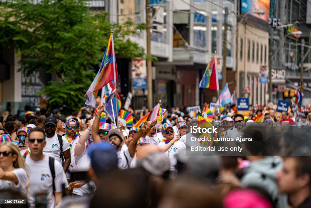 Crowds Of People At The 2024 Annual Pride Parade In Downtown Toronto Toronto Canada Jun 30 2024