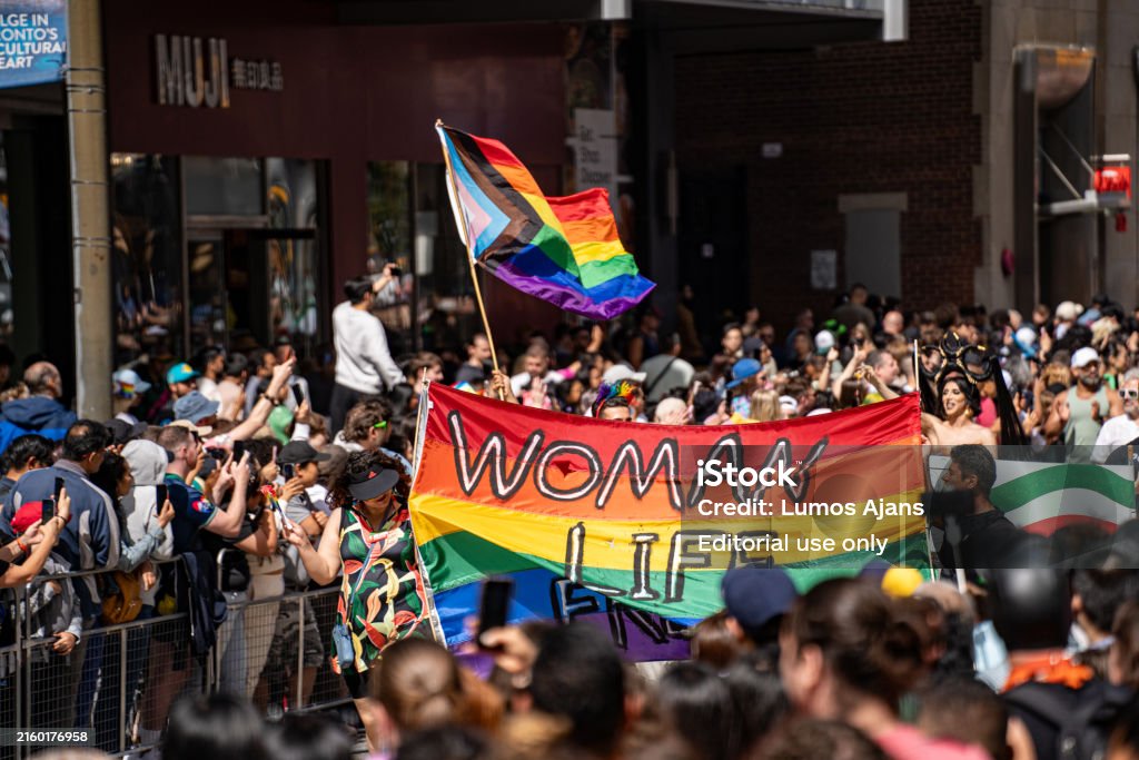 Crowds Of People At The 2024 Annual Pride Parade In Downtown Toronto Toronto Canada Jun 30 2024