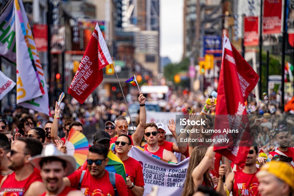 Crowds Of People At The 2024 Annual Pride Parade In Downtown Toronto Toronto Canada Jun 30 2024