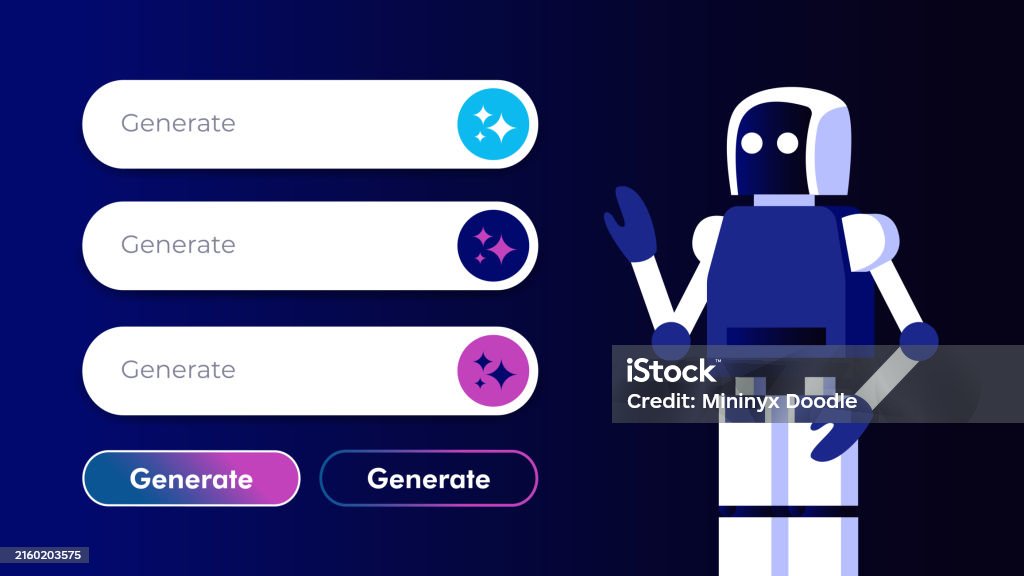 Generative Ai Fill Bar And Button User Interface Stock Illustration ... Generative Ai Fill Bar And Button User Interface Stock Illustration ...