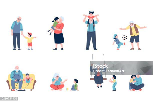 Karakter Kakeknenek Kakek Dan Nenek Menghabiskan Waktu Bersama Cucu ... Karakter Kakeknenek Kakek Dan Nenek Menghabiskan Waktu Bersama Cucu ...