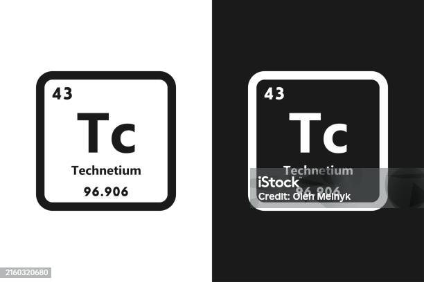 Technetium Tc Chemical Periodic Element Icon The Chemical Element Of