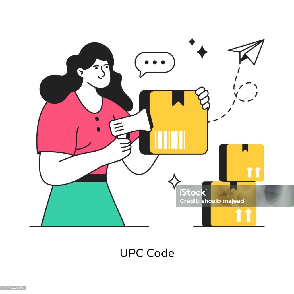 Upc Code Abstract Concept Vector In A Flat Style Stock Illustration