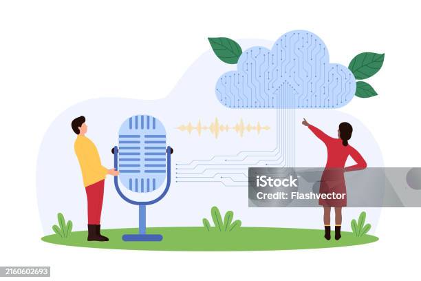 Tiny People Sound Recording Cloud Concept Stock Illustration - Download ... Tiny People Sound Recording Cloud Concept Stock Illustration - Download ...