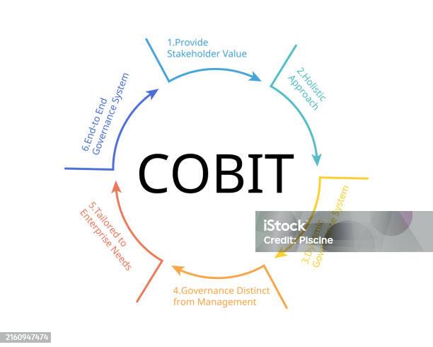 Cobit Governance System Principles 6 Principle Stock Illustration