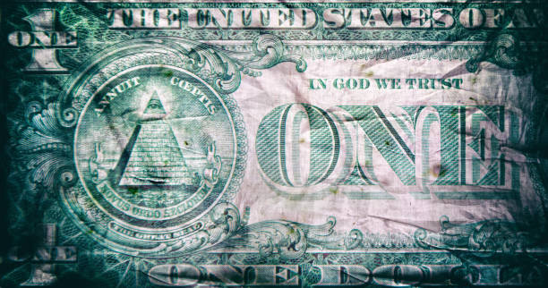 Free Stock Photo of Single US dollar bill reflecting on glossy white ...