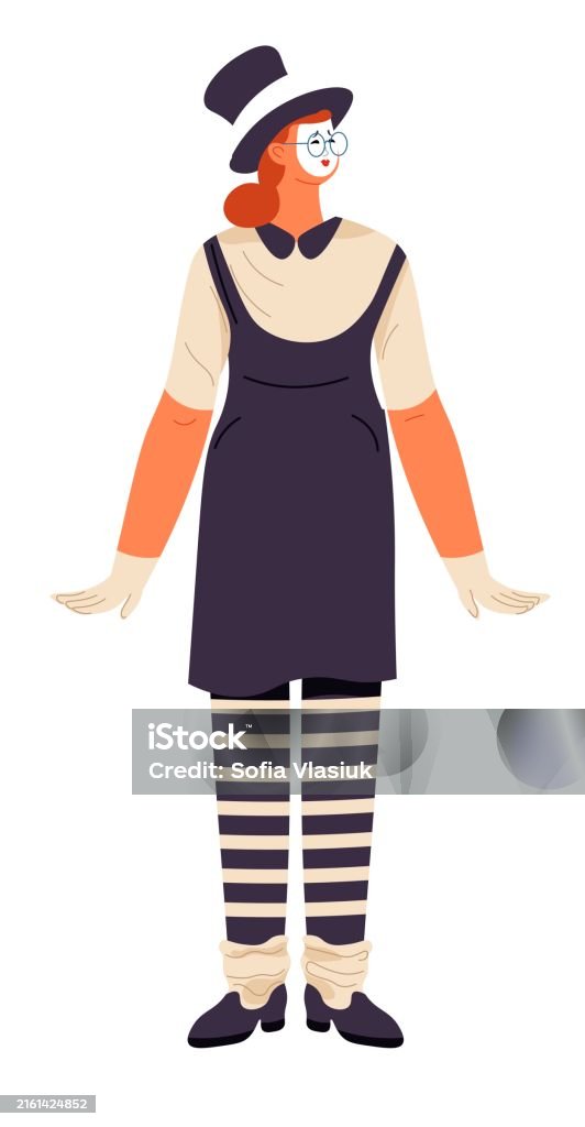 Mime Actor Pantomimist Performer Showing Fun Stock Illustration ... Mime Actor Pantomimist Performer Showing Fun Stock Illustration ...