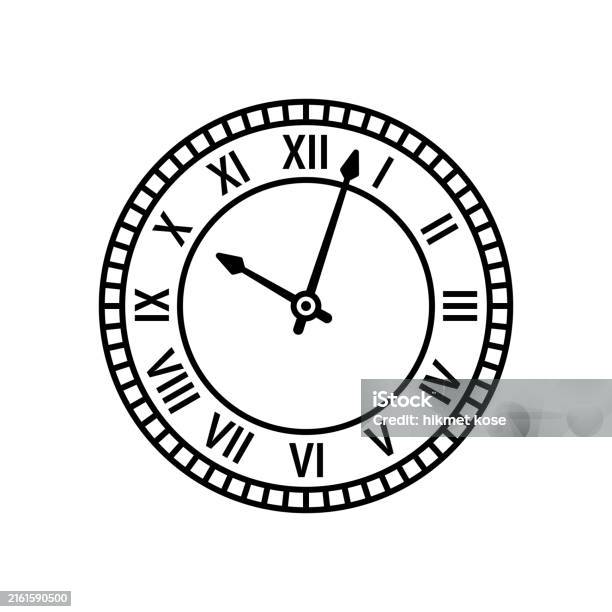 Konsep Jam Analog Dengan Angka Romawi Simbol Jam Angka Romawi Bulat ... Konsep Jam Analog Dengan Angka Romawi Simbol Jam Angka Romawi Bulat ...