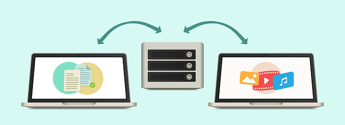 Konsep Transfer Data Server Rumah Dengan Dua Laptop Berbagi Multimedia
