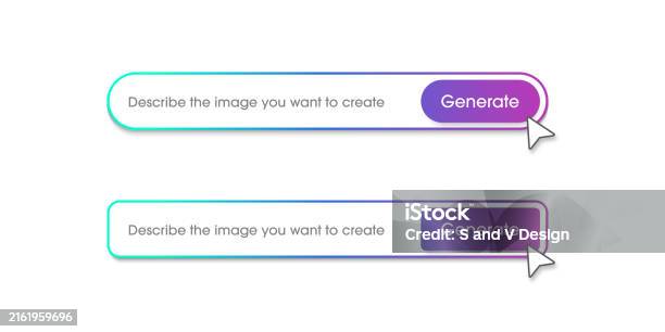 Generative Ai Bar Input Prompt As Commands For Create Gradient Color