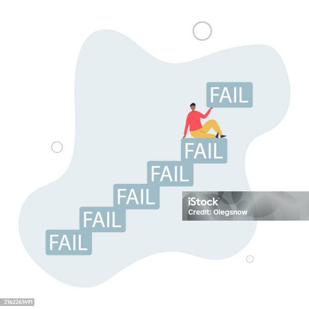 Learn To Fail As Path To Achieve Goal Conceptflat Designillustration ... Learn To Fail As Path To Achieve Goal Conceptflat Designillustration ...