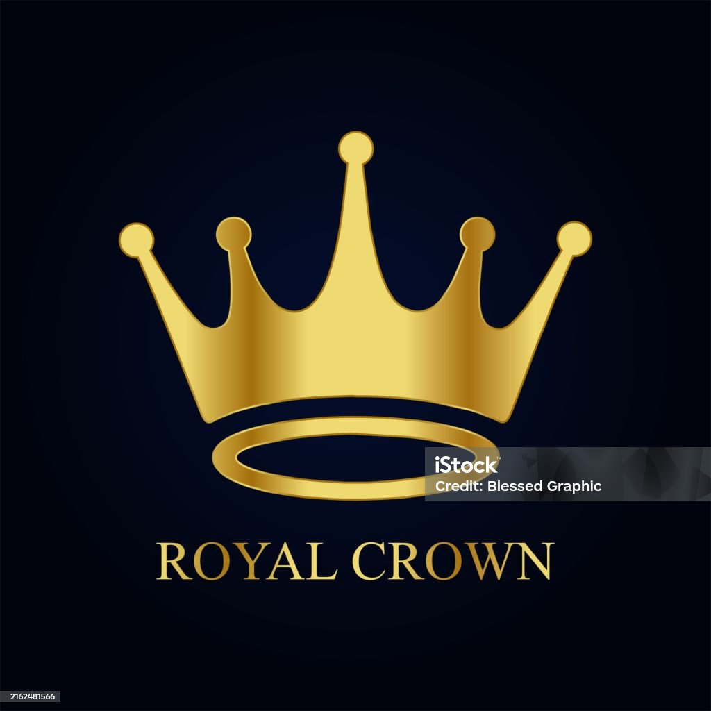 Golden Crown With Gradient Mesh Vector Stock Illustration Download