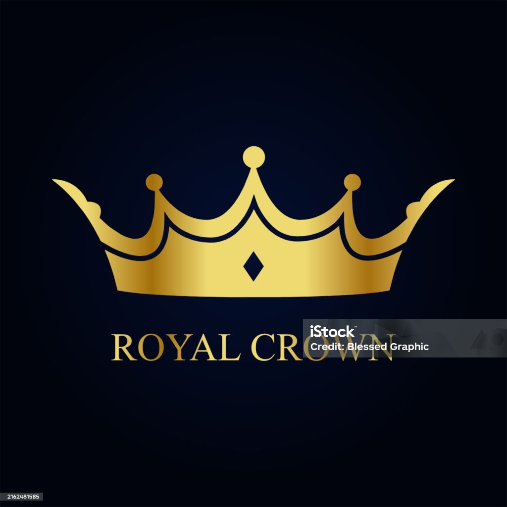 Golden Crown With Gradient Mesh Vector Stock Illustration Download