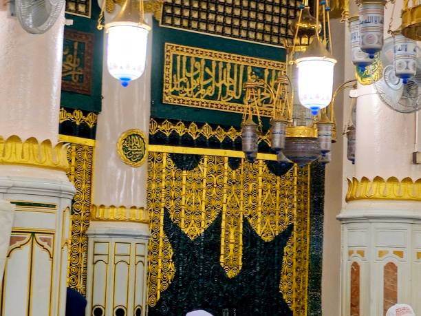 The Rawdah Al Sharefa or Sacred Garden, the area between Prophet ...