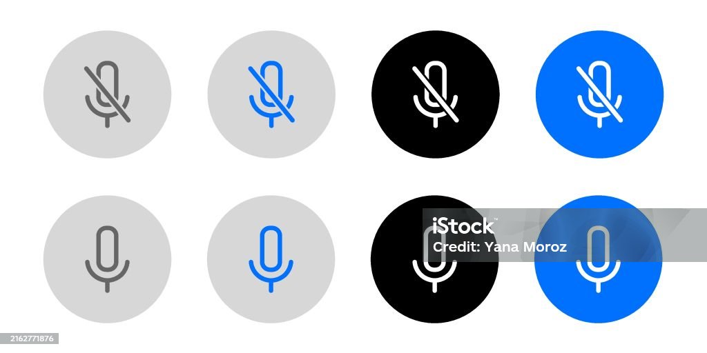 Mic Icon Set Mute Microphone Sign Karaoke Mic Pictogram Voice ... Mic Icon Set Mute Microphone Sign Karaoke Mic Pictogram Voice ...