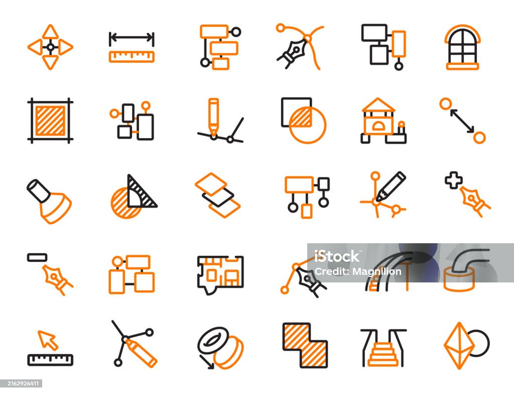 3d Modeling Cad Geometric Shapes And Architecture Icon Set In Black And