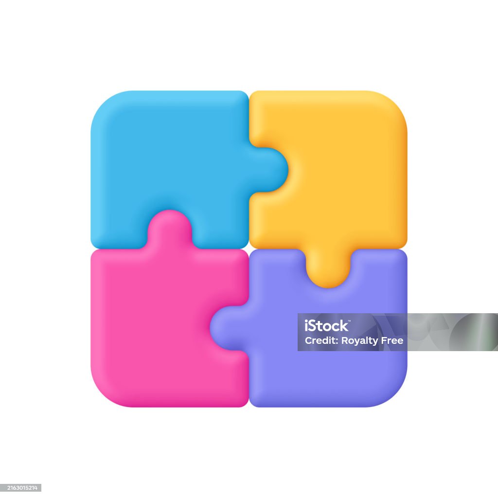 Puzzle Pieces Jigsaw Business Solutions Teamwork Logic And Game Concept