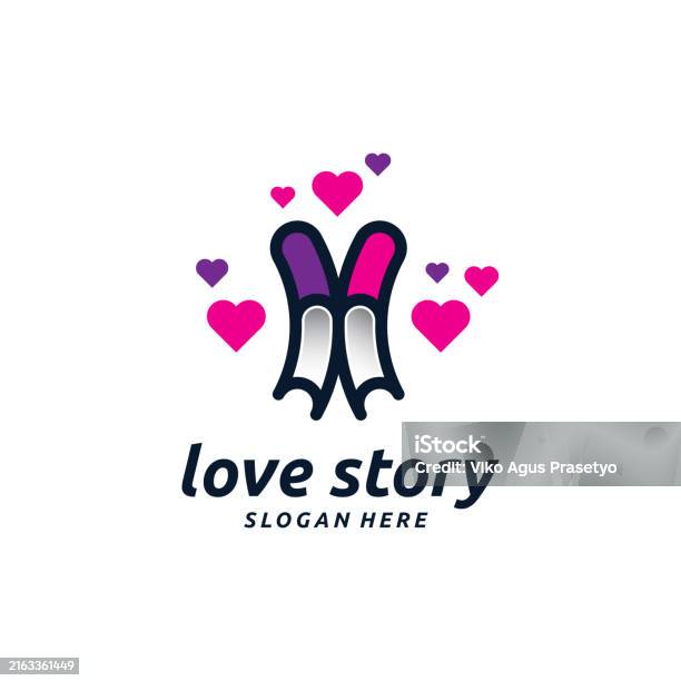Template Desain Logo Buku Cerita Ilustrasi Vektor Logo Buku Cinta Ilustrasi Stok Unduh Gambar