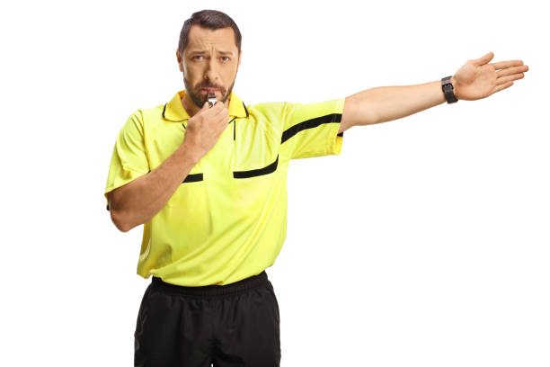 Free Stock Photo of Referee Pointing to the Side of the Field ...