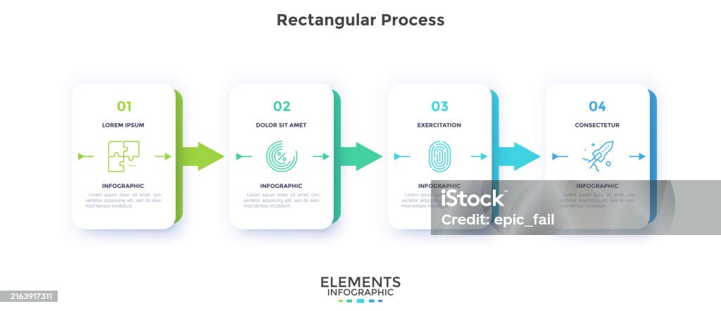 Four Steps Of Effective Startup Rectangular Process Infographic Chart ... Four Steps Of Effective Startup Rectangular Process Infographic Chart ...