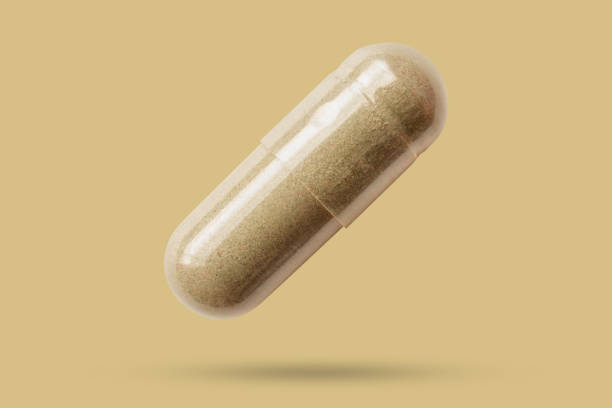 Free picture: B-Carotene or Beta-carotene (C40H56), a capsule with an ...