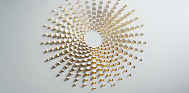 Free Stock Photo of A painted accordion panel with a circular design ...