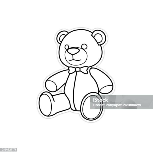 Ilustración De Ilustración Vectorial De Un Adorable Oso De Peluche Con