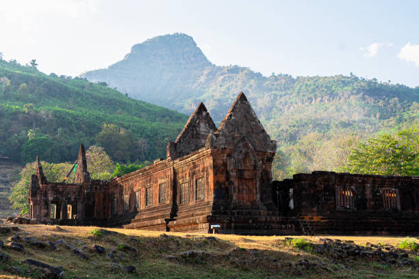 Free picture: The Vat Pou or Phou, ruins of the ancient Khmer temple at ...