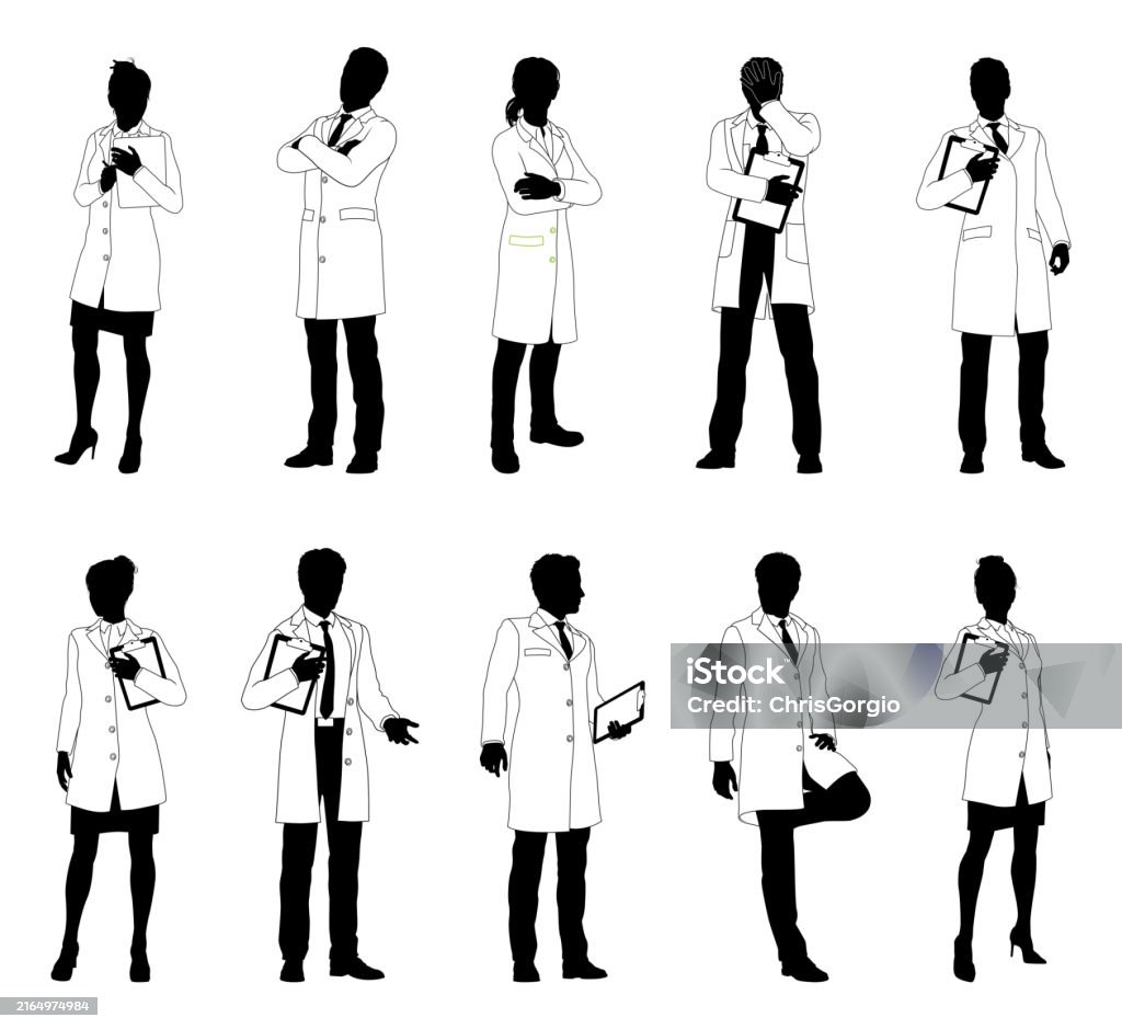 Scientists Professors Engineers Silhouettes Set Stock Illustration ... Scientists Professors Engineers Silhouettes Set Stock Illustration ...
