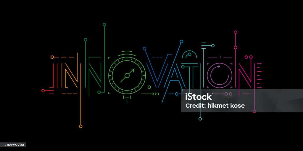 Technological Colorful Innovation Concept Futuristic Innovation Word ... Technological Colorful Innovation Concept Futuristic Innovation Word ...