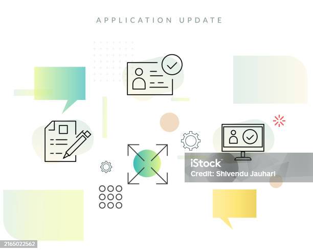 Application Update Document Verification Process Stock Illustration ... Application Update Document Verification Process Stock Illustration ...
