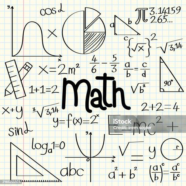 Hand Drawn Math Formulas Background Vector Design Stock Illustration ... Hand Drawn Math Formulas Background Vector Design Stock Illustration ...