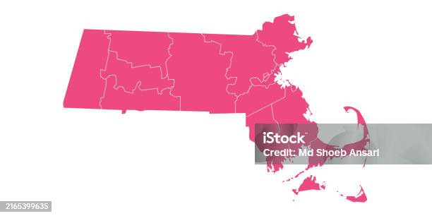 Massachusetts Administrative Map Counties Map Of Massachusetts Blank Map Empty Map Of