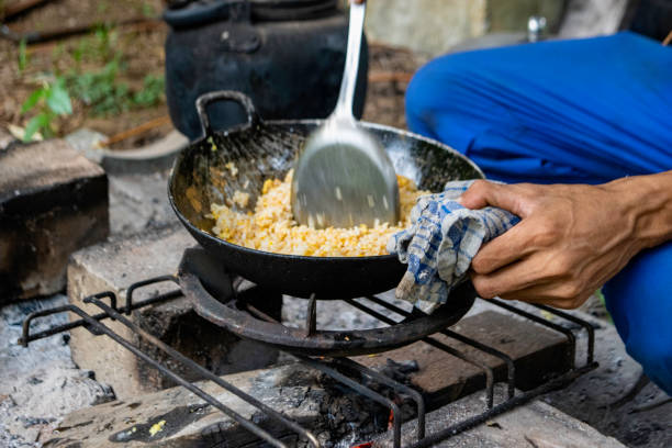 Free Stock Photo of Pan of Food Cooking Over Fire | Download Free ...
