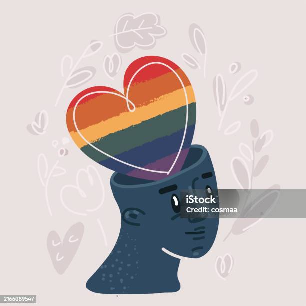 Vector Illustration Of Rainbow Heart Clipart Vector Heart Lgbt