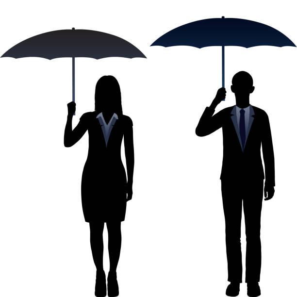 Free Stock Photo of Silhouette of Man Holding Red Umbrella | Download ...