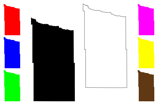 Brown County Nebraska Map Vector Illustration Scribble Sketch Brown Map