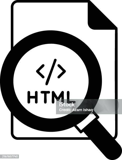 Find And Replace Code Concept Browse Html Vector Icon Design Software And Web Development Symbol