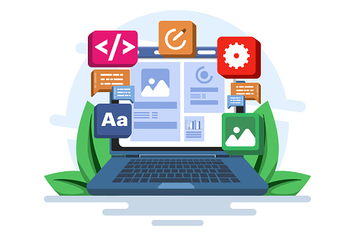 Concept Of Developer Building A Website Frontend User Interface Ui Ux ... Concept Of Developer Building A Website Frontend User Interface Ui Ux ...