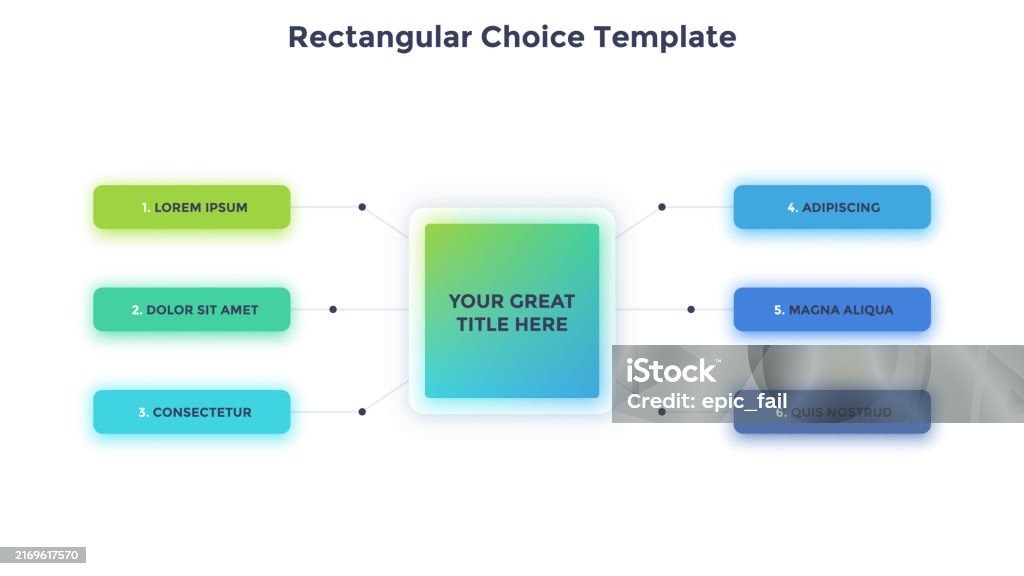Rectangular Mindmap Of Business Structure Demonstration Infographic