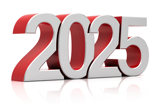 2025 In 3d Numbers On Reflective Surface Symbolizing The New Year And ... 2025 In 3d Numbers On Reflective Surface Symbolizing The New Year And ...