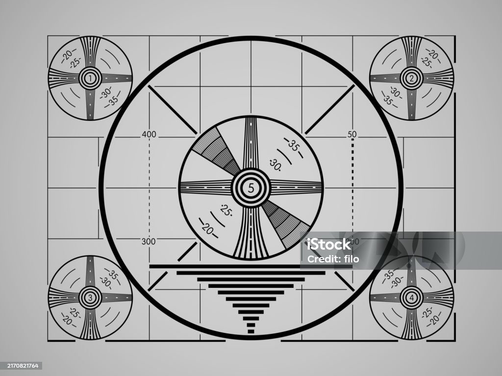 Test Screen No Signal Please Stand By Error Message Stock Illustration
