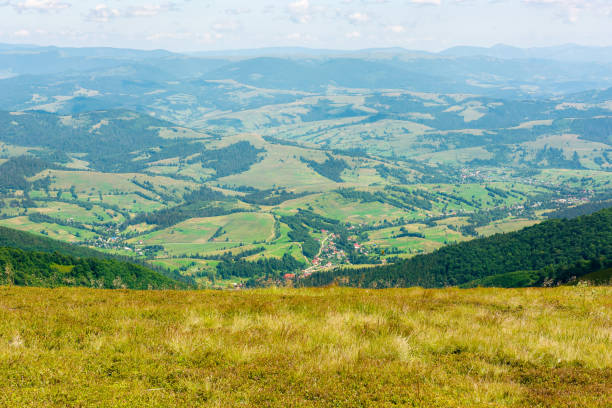 Free picture: Panoramic landscape with mountains, hills and rural ...
