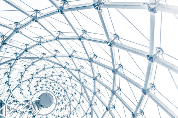 Free Stock Photo of Geometric patterns of a modern steel structure ...
