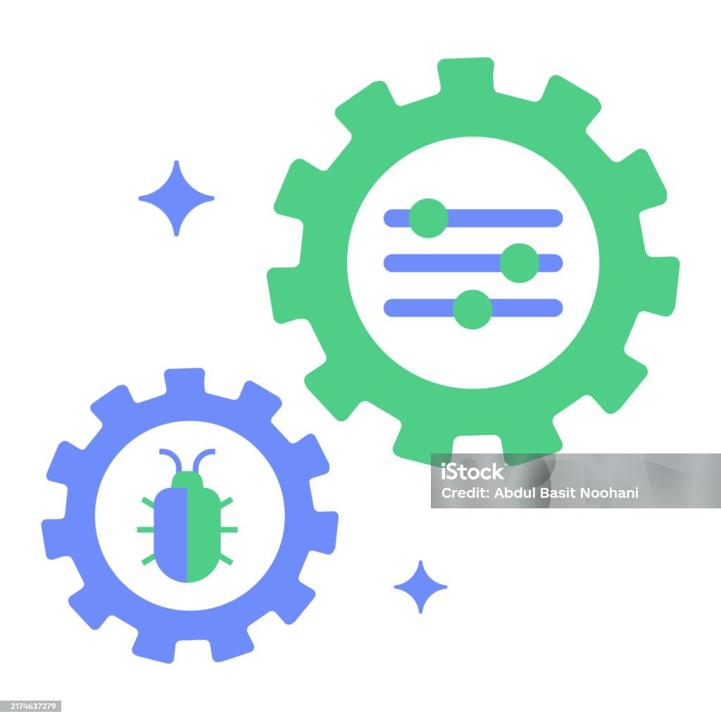 Workflow Debugging Icon Representing Workflow Optimization Error Detection System Debugging Task